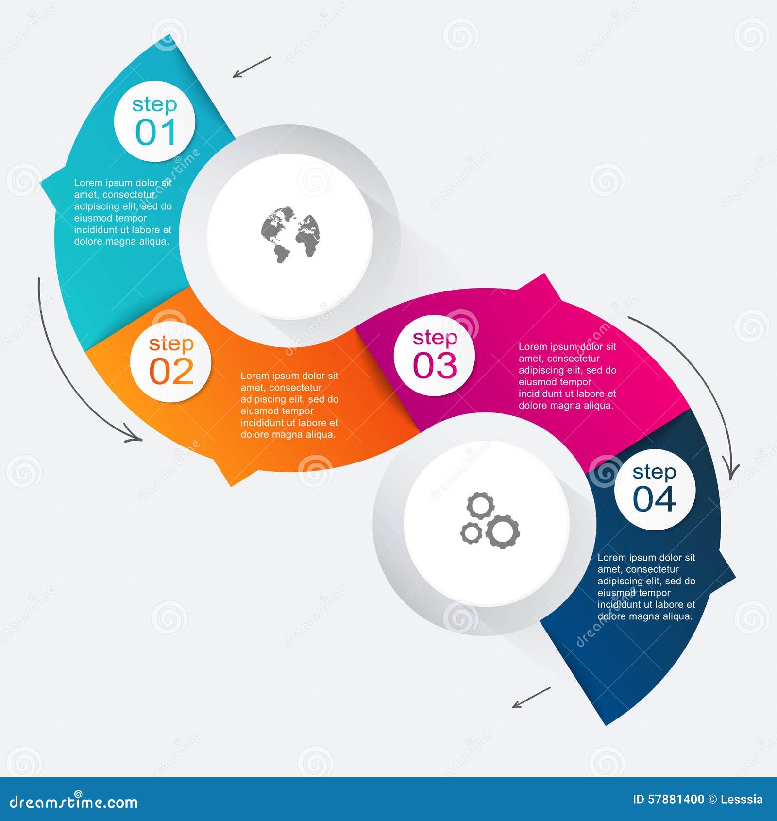 Vector Colorful Info Graphics for Your Business Presentations. Stock ...