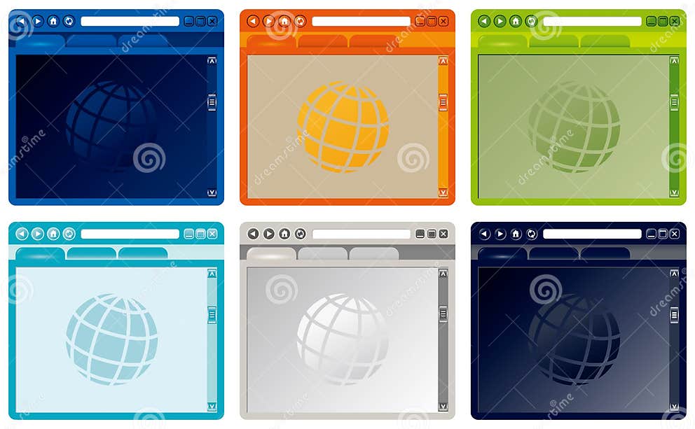 Vector Colorful Internet Browser Stock Vector - Illustration of address ...