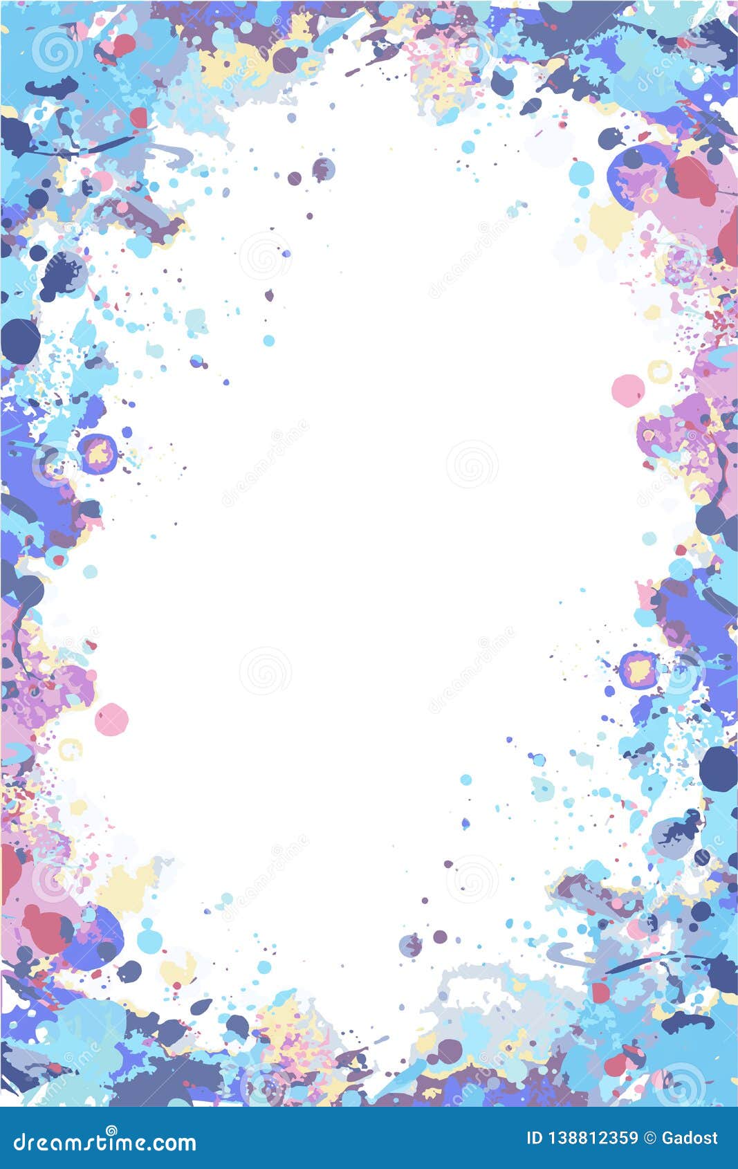 Vector Blue and Violet Splattered Frame Stock Vector - Illustration of ...