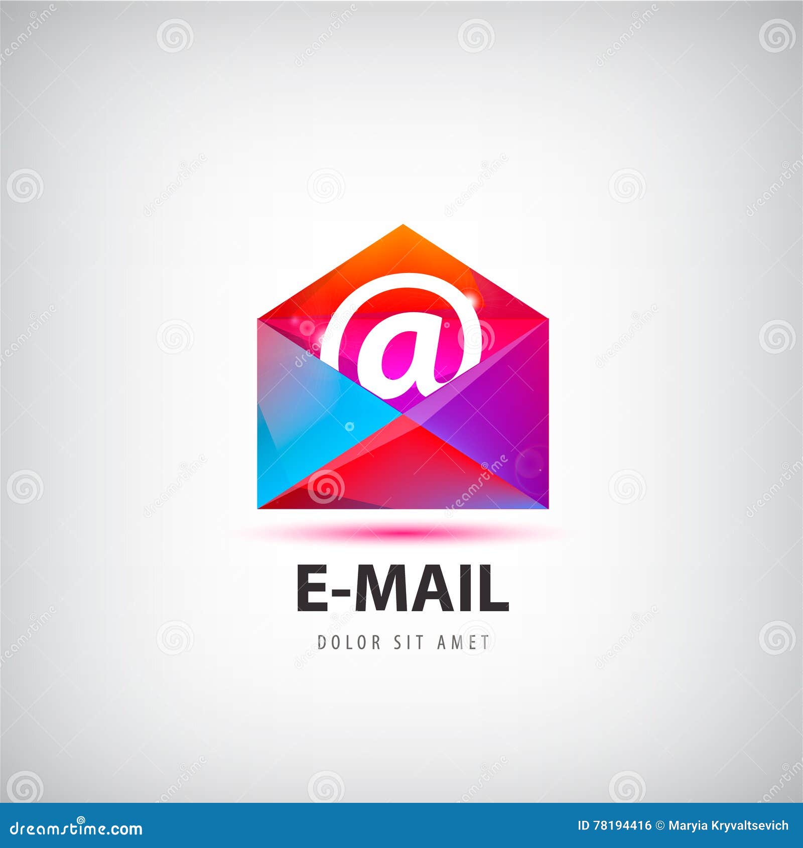 Vector Colorful Mail Logo, Icon Stock Vector - Illustration of address ...