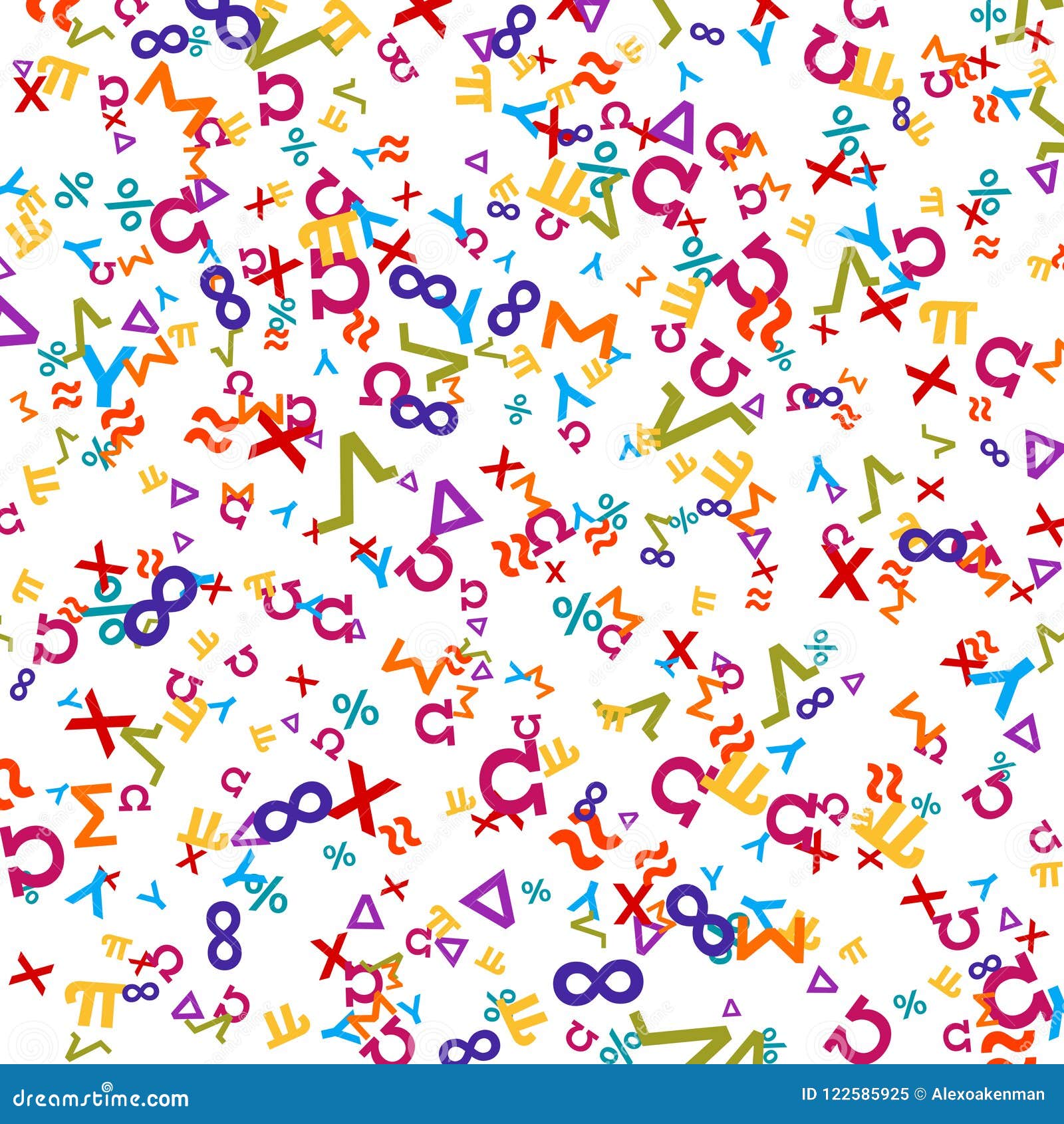 Vector Colorful Mathematics Background Element in Flat Style Stock ...