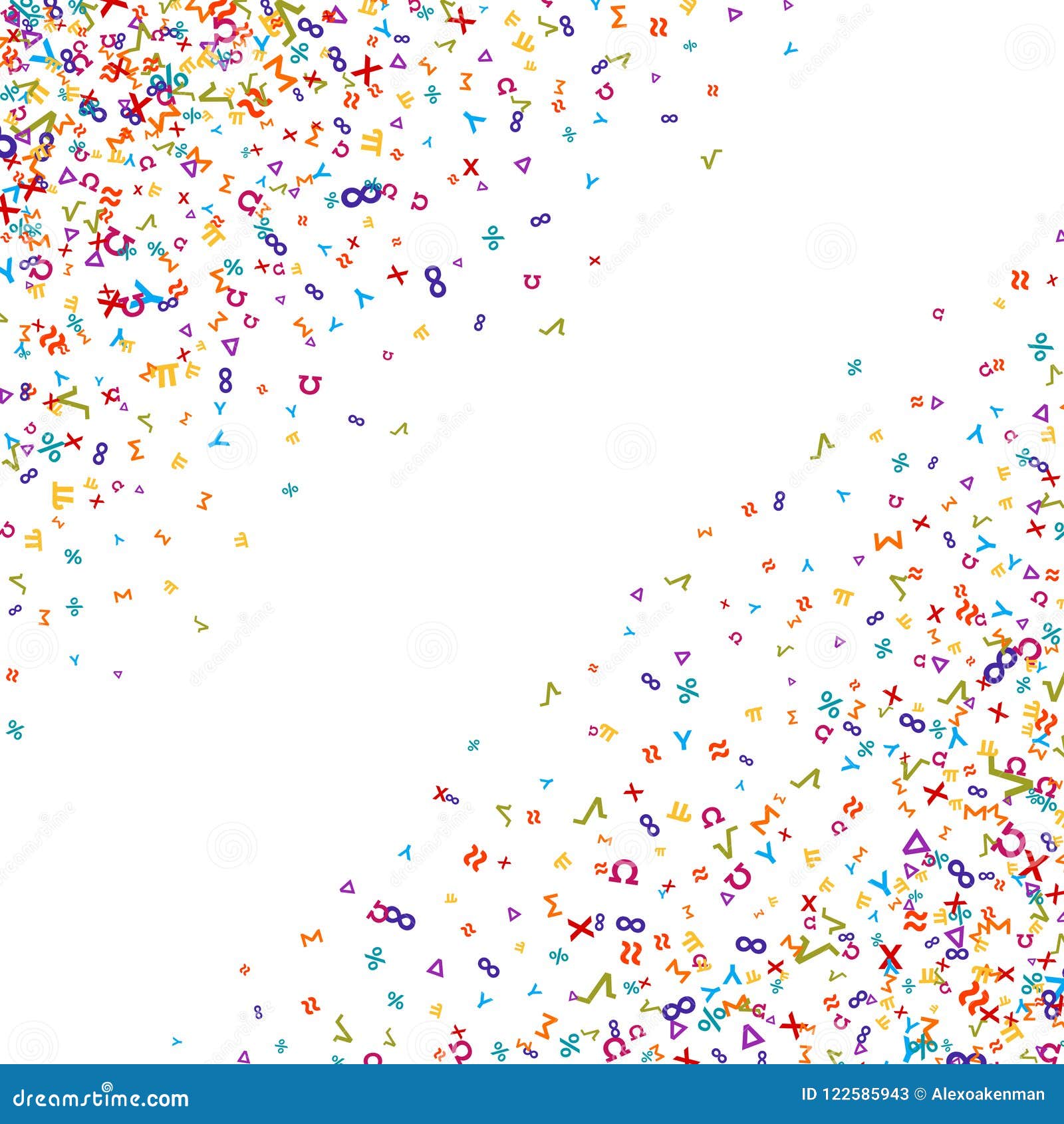 Vector Colorful Mathematics Background Element in Flat Style Stock ...