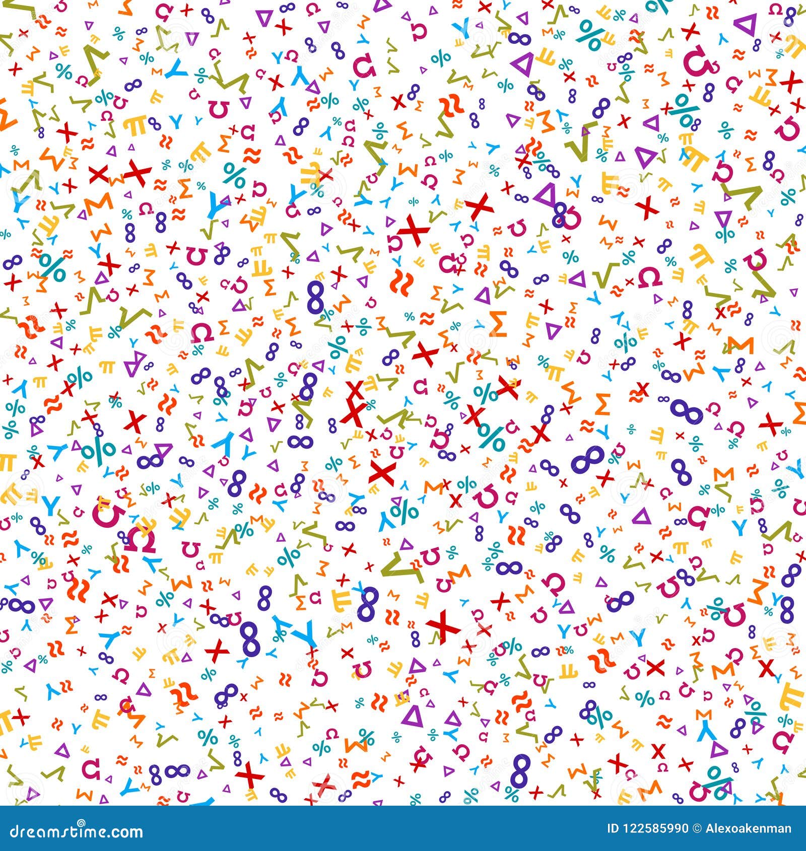 Vector Colorful Mathematics Background Element in Flat Style Stock ...