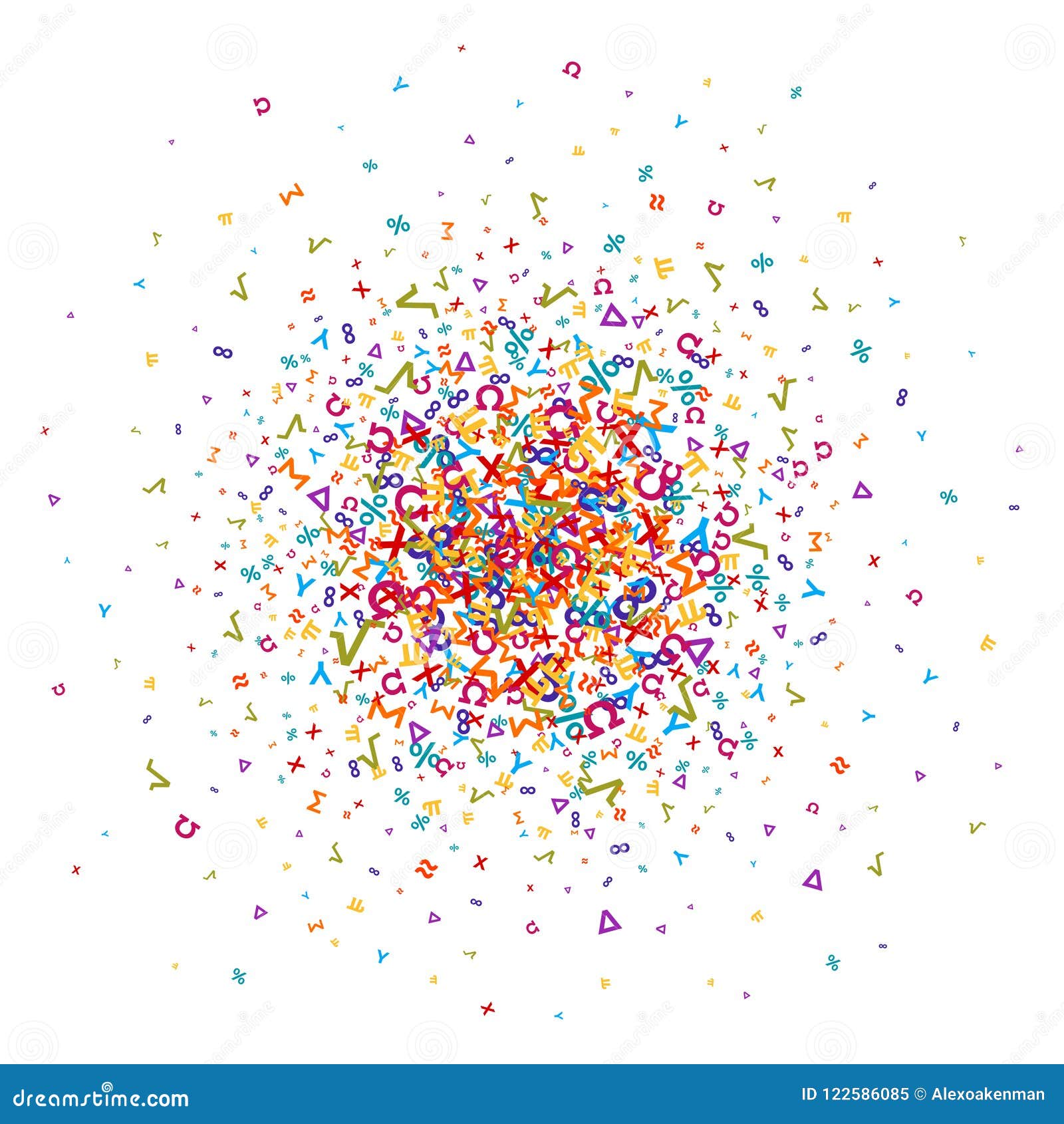 Vector Colorful Mathematics Background Element in Flat Style Stock ...