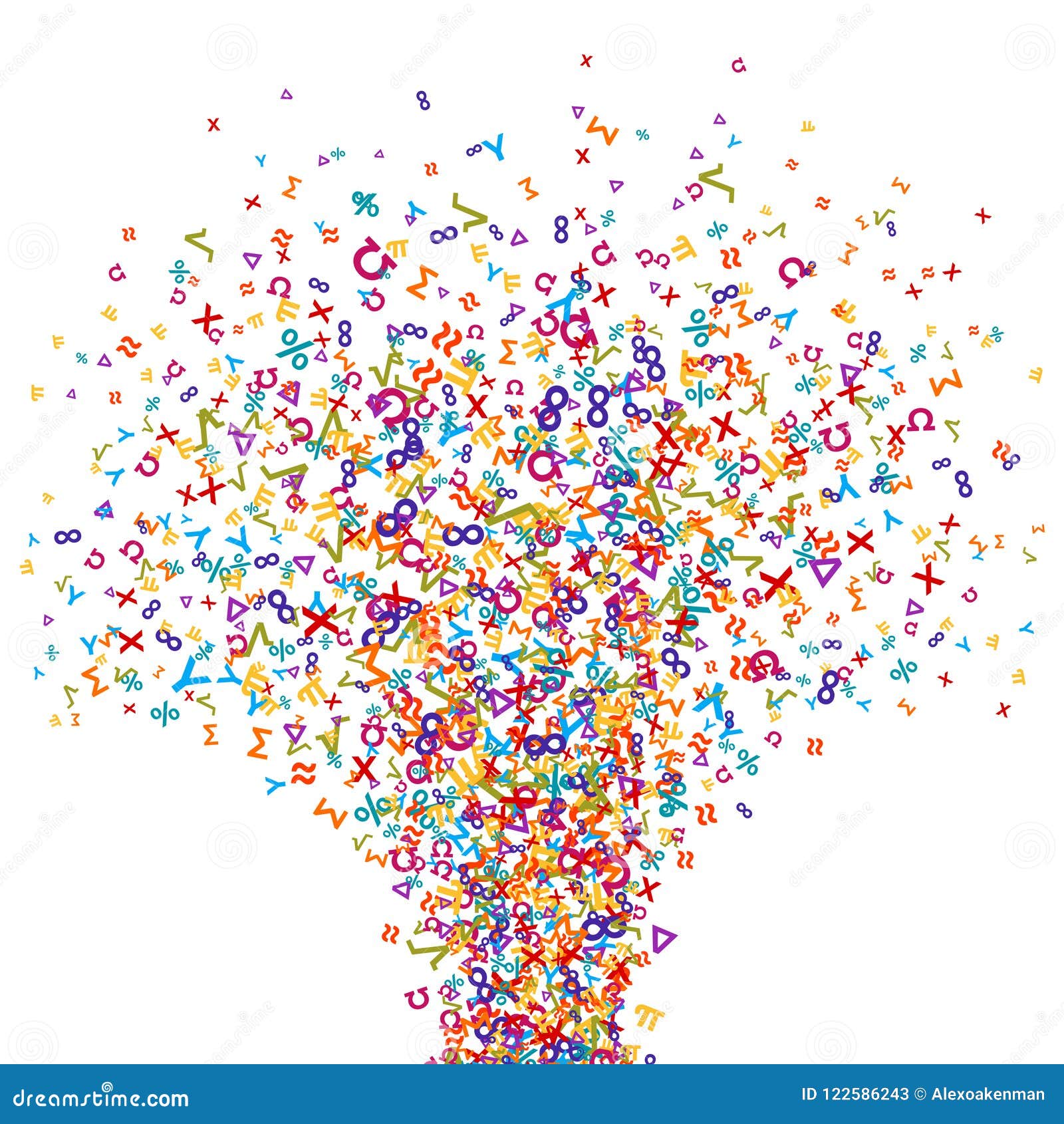 Vector Colorful Mathematics Background Element in Flat Style Stock ...