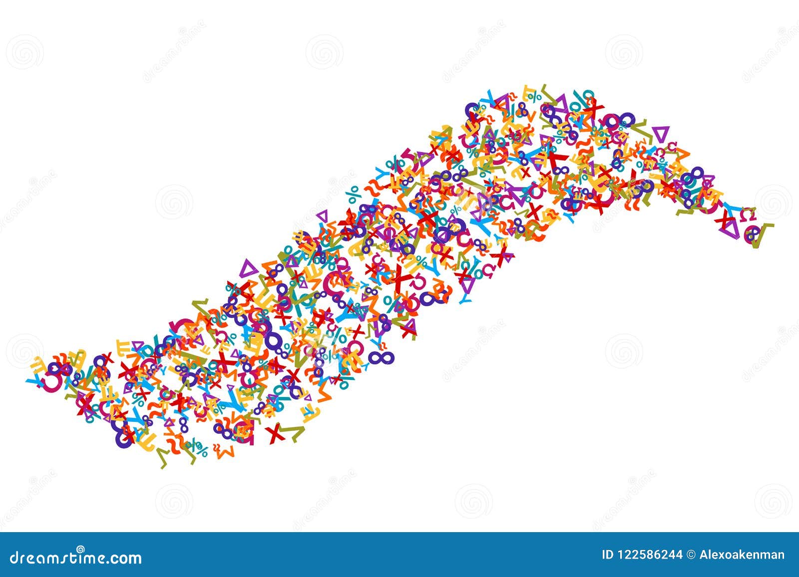 Vector Colorful Mathematics Background Element in Flat Style Stock ...