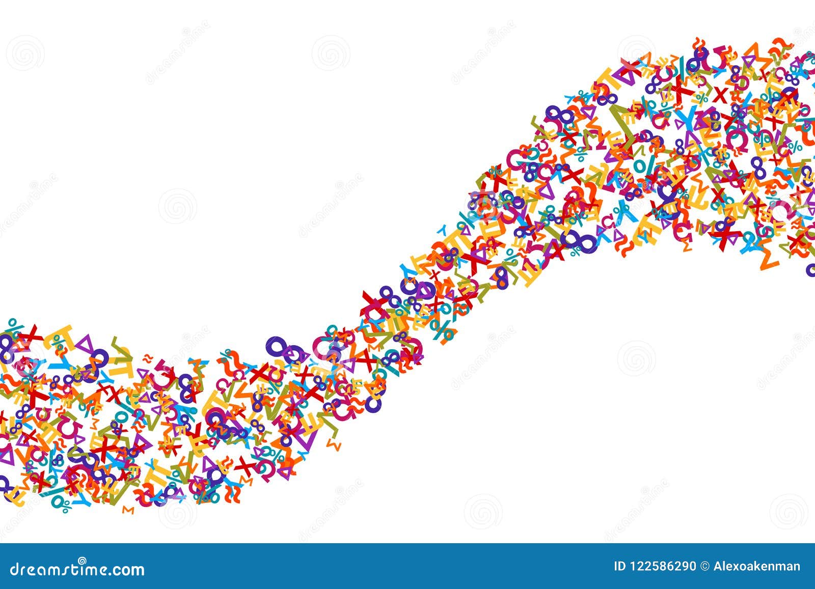 Vector Colorful Mathematics Background Element in Flat Style Stock ...