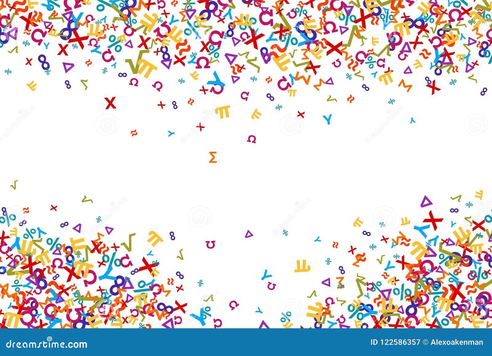 Vector Colorful Mathematics Background Element in Flat Style Stock ...