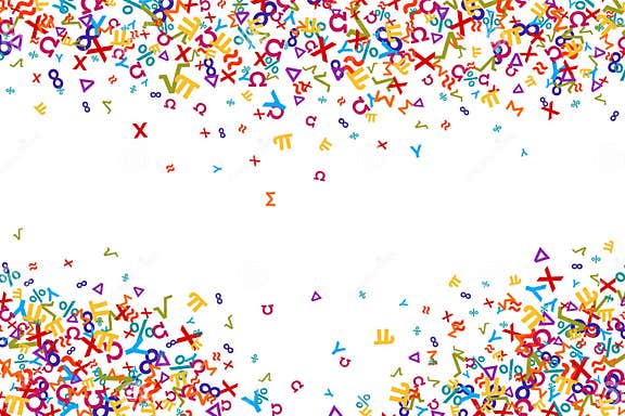 Vector Colorful Mathematics Background Element in Flat Style Stock ...