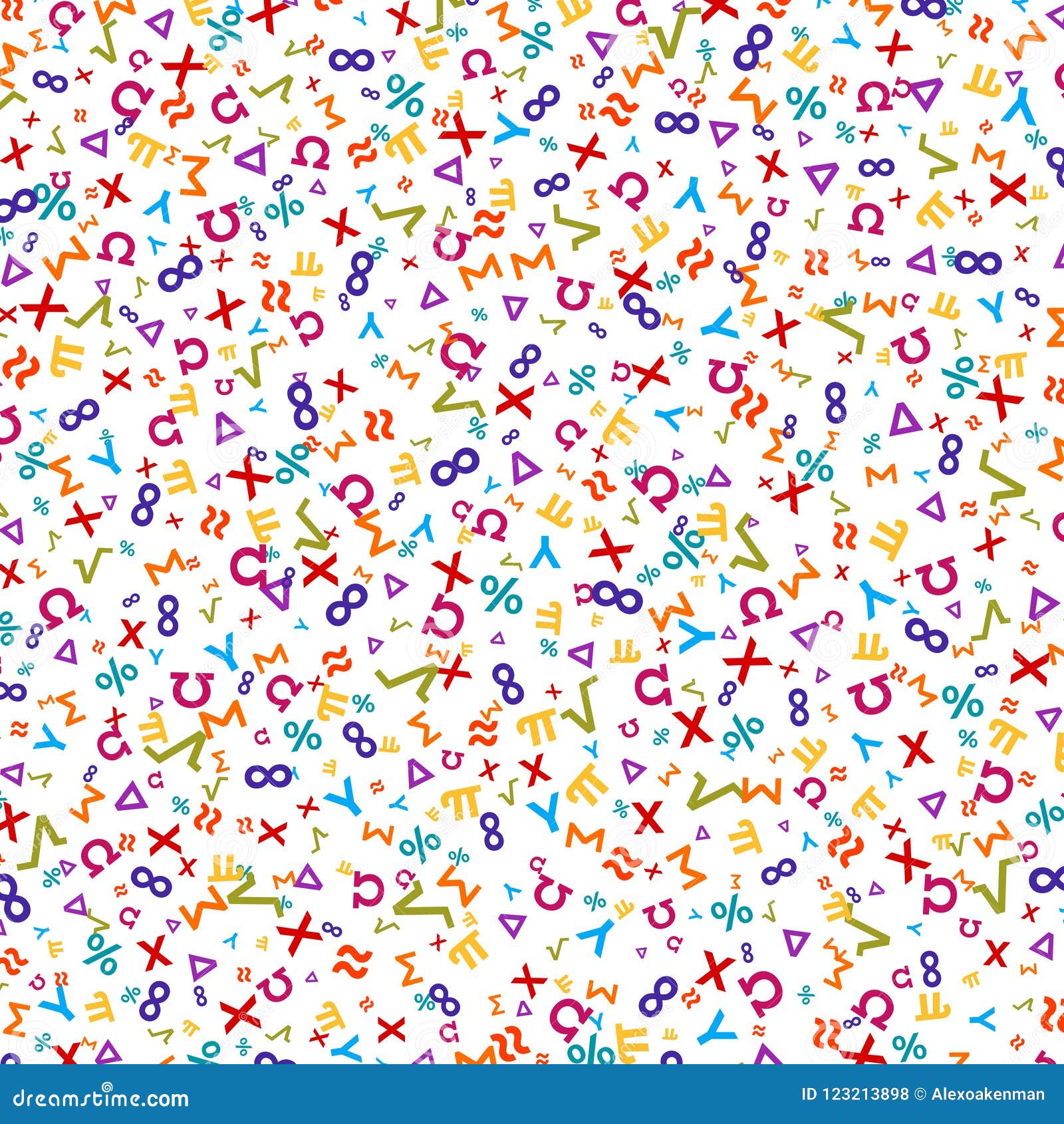 Vector Colorful Mathematics Background Element in Flat Style Stock ...