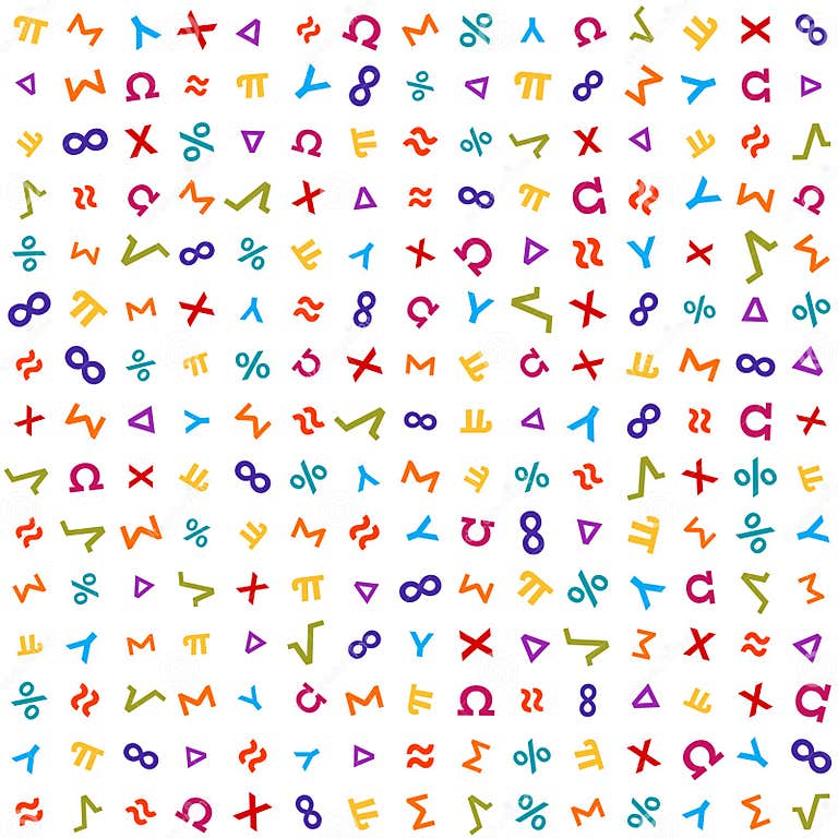 Vector Colorful Mathematics Background Element in Flat Style Stock ...