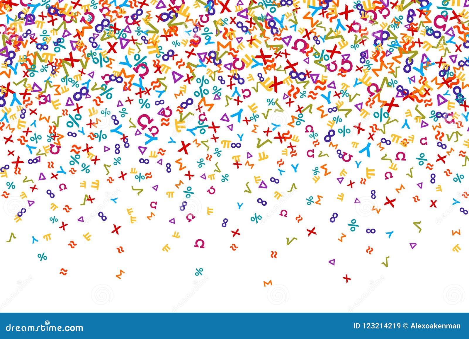 Vector Colorful Mathematics Background Element in Flat Style Stock ...