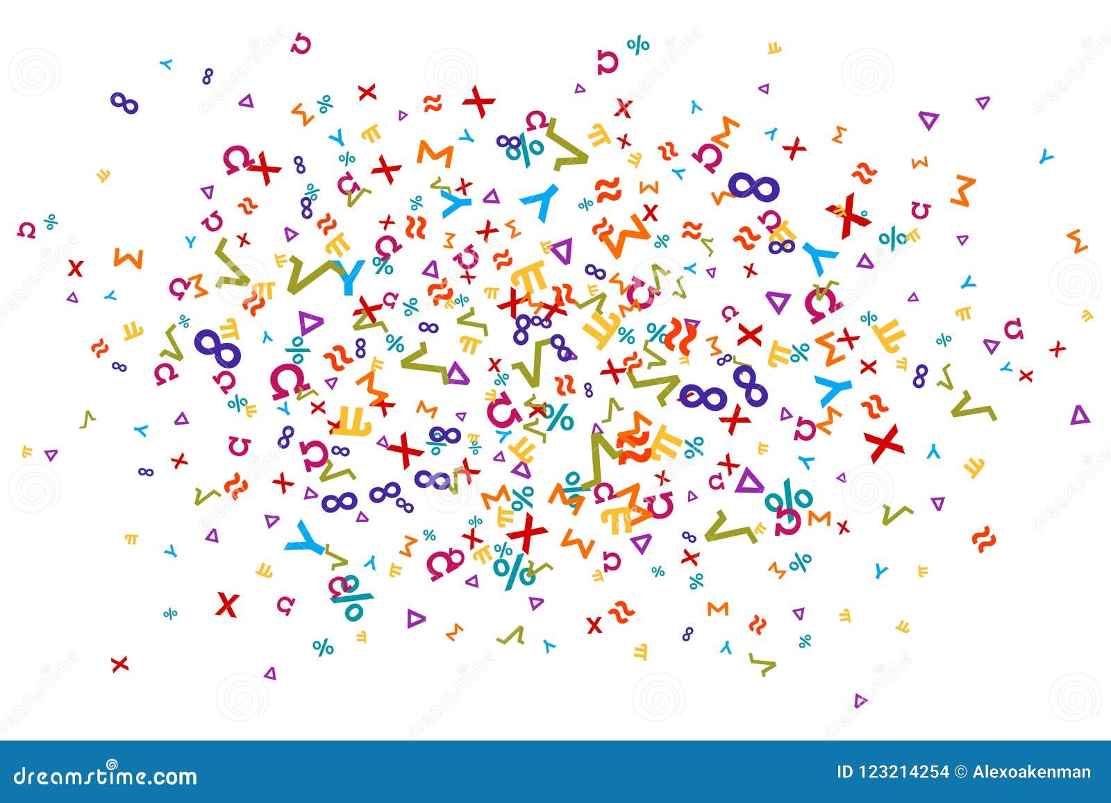 Vector Colorful Mathematics Background Element in Flat Style Stock ...