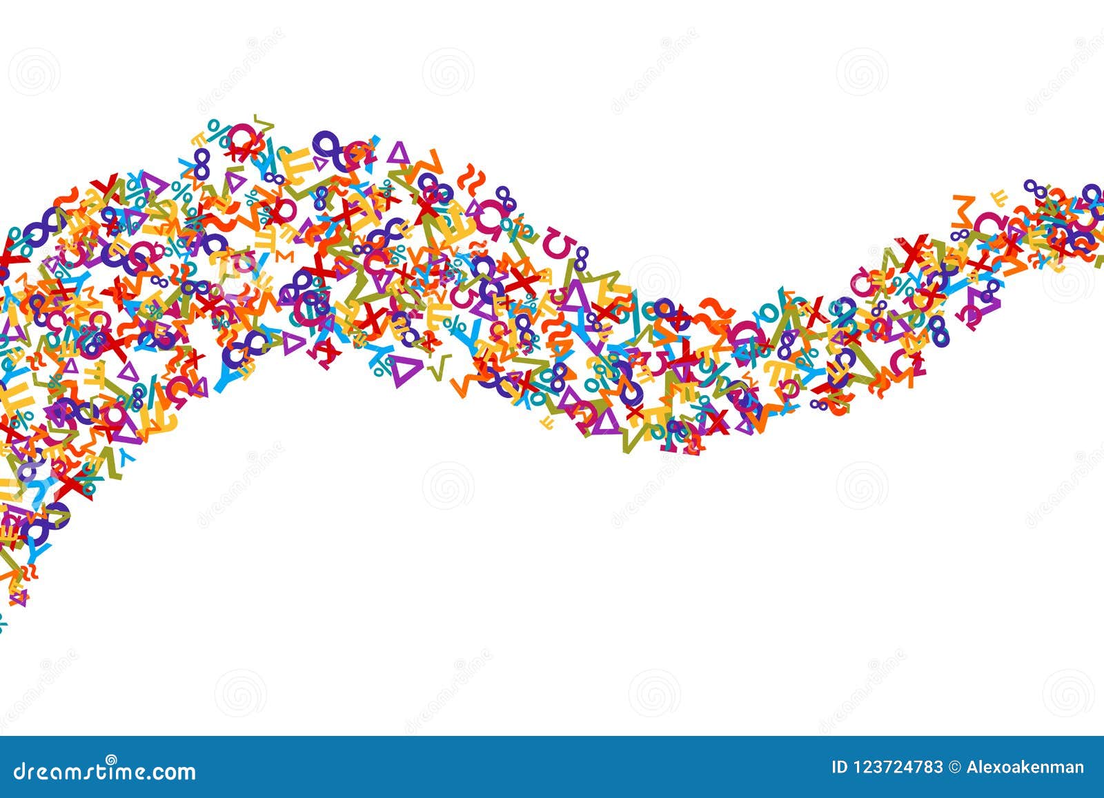 Vector Colorful Mathematics Background Element in Flat Style Stock ...