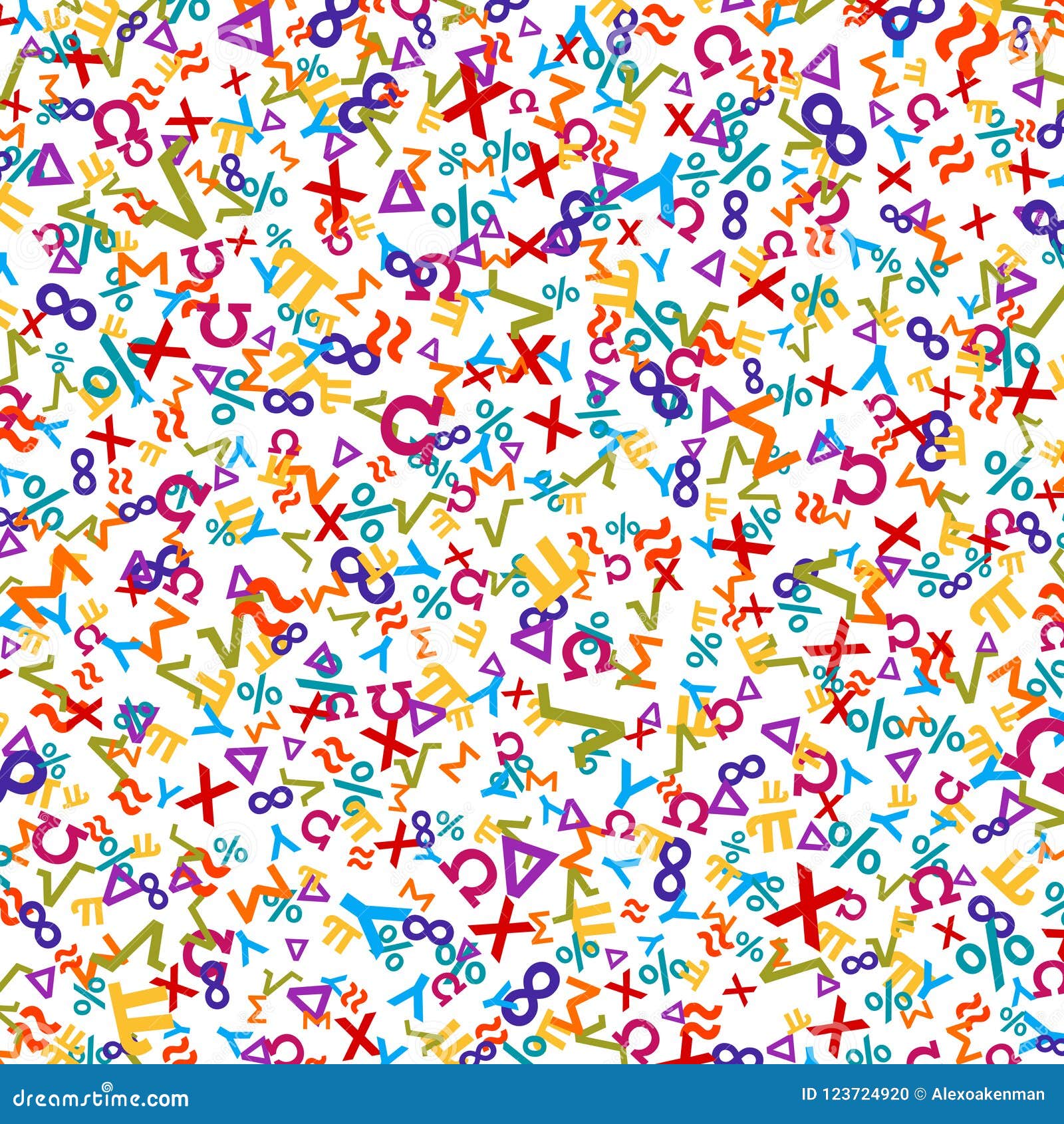 Vector Colorful Mathematics Background Element in Flat Style Stock ...