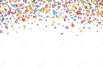 Vector Colorful Mathematics Background Element in Flat Style Stock ...