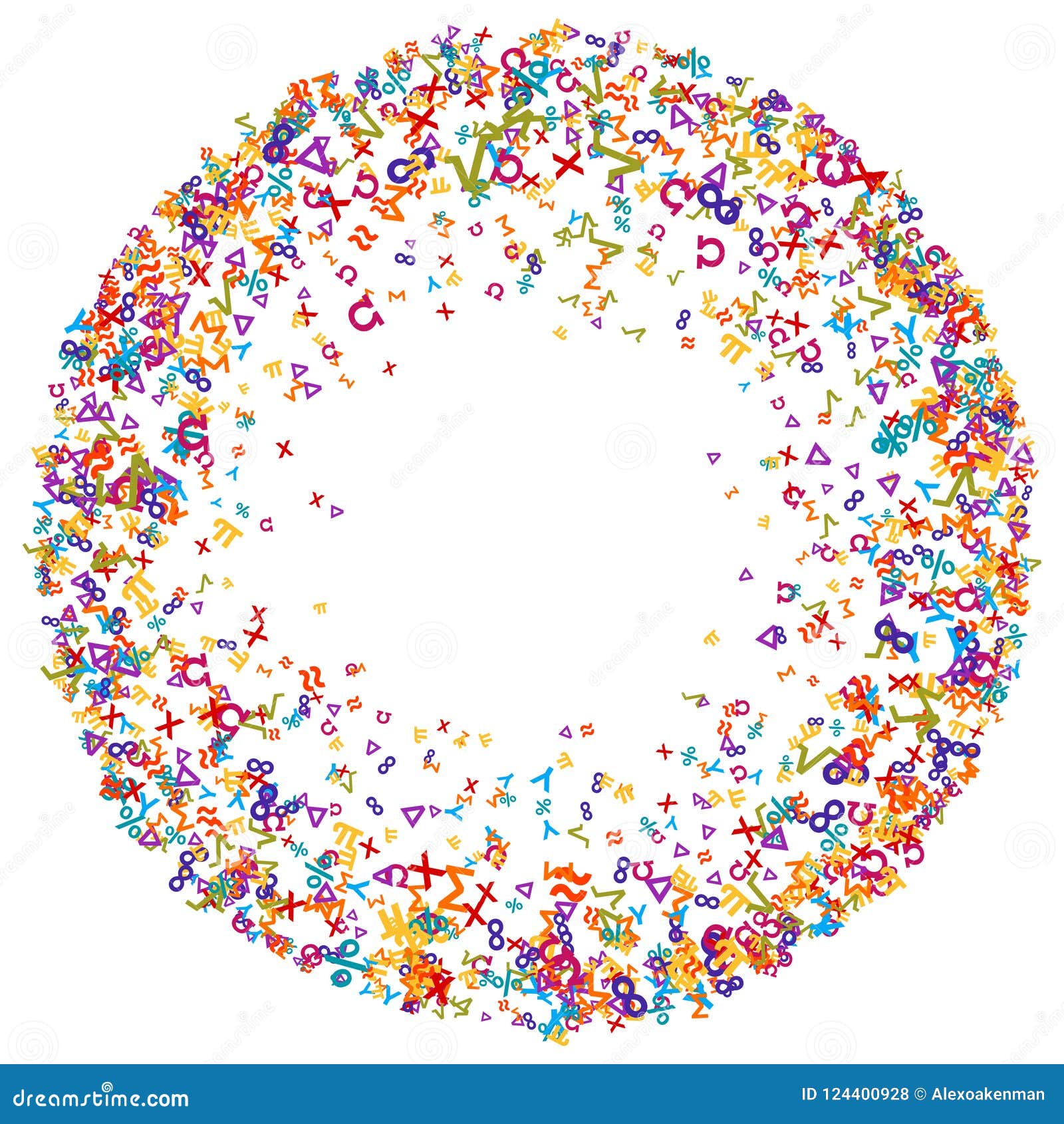 Vector Colorful Mathematics Background Element in Flat Style Stock ...