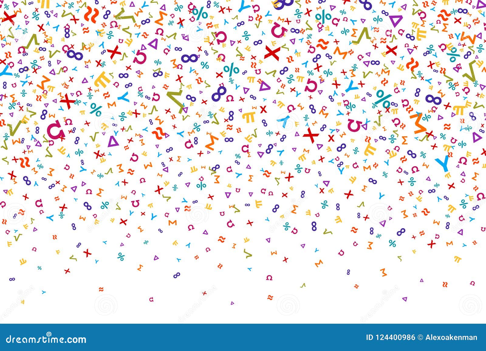 Vector Colorful Mathematics Background Element in Flat Style Stock ...