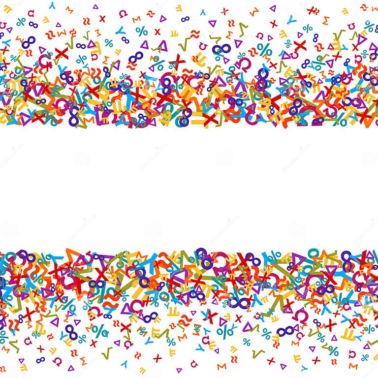 Vector Colorful Mathematics Background Element in Flat Style Stock ...