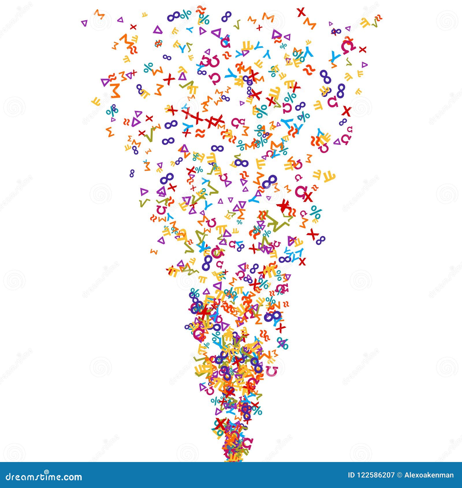 Vector Colorful Mathematics Background Element in Flat Style Stock ...