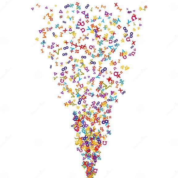 Vector Colorful Mathematics Background Element in Flat Style Stock ...