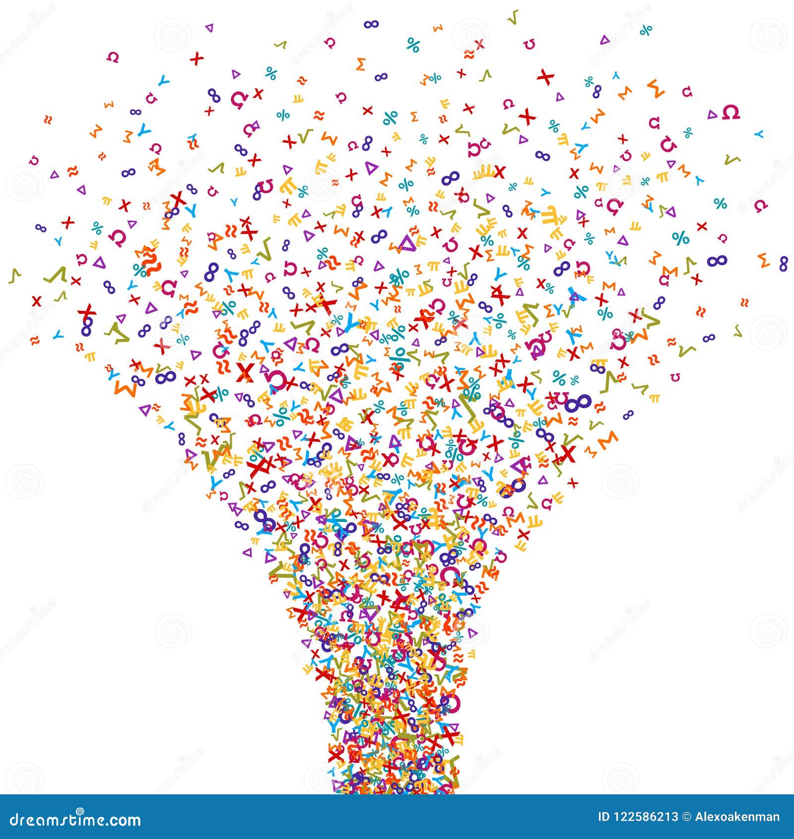 Vector Colorful Mathematics Background Element in Flat Style Stock ...