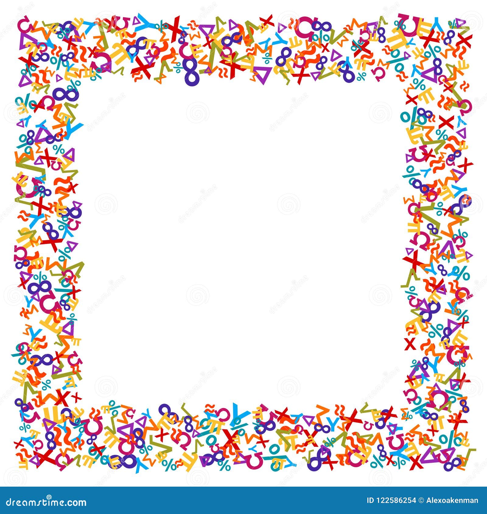 Vector Colorful Mathematics Background Element in Flat Style Stock ...