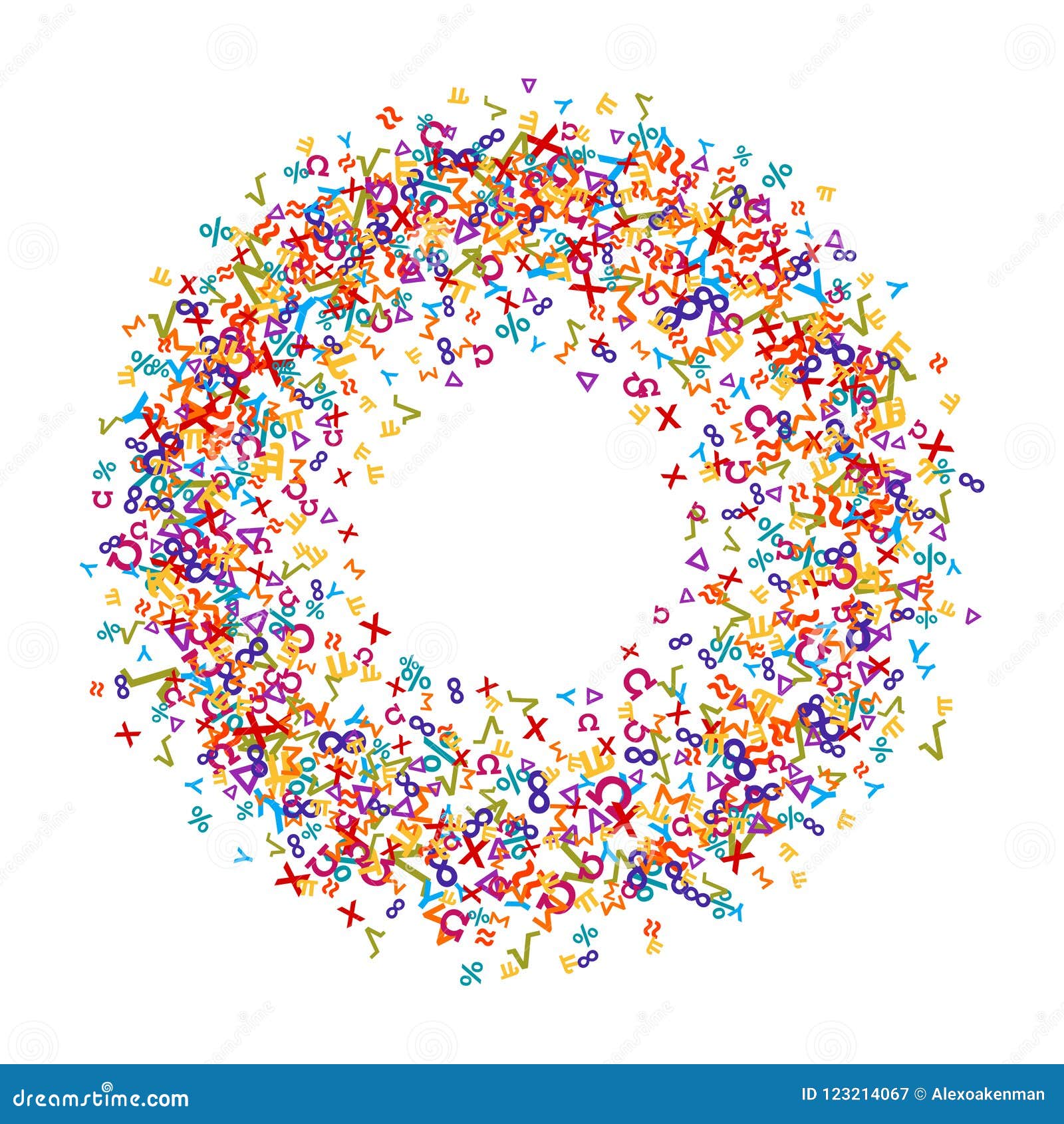 Vector Colorful Mathematics Background Element in Flat Style Stock ...