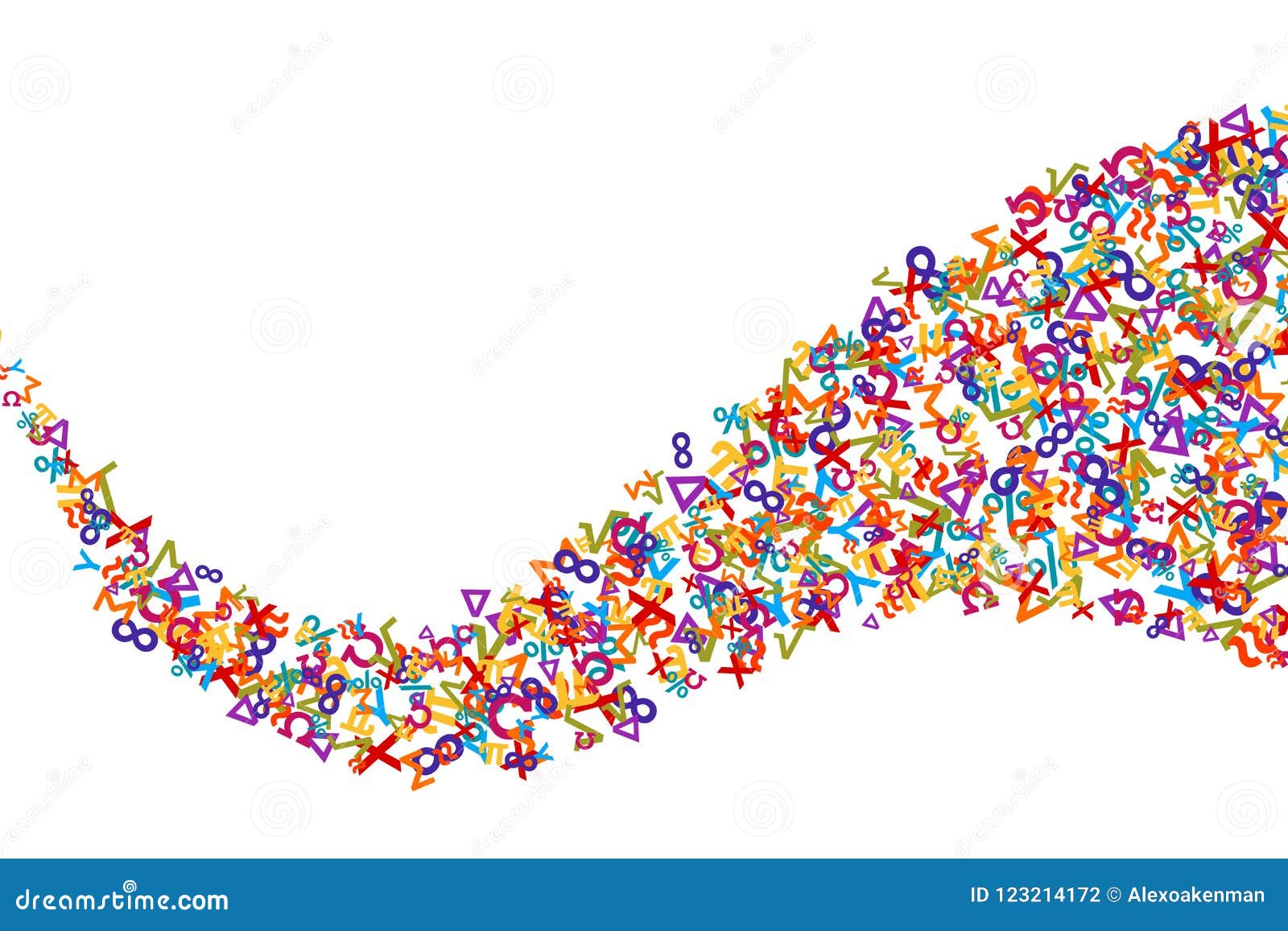 Vector Colorful Mathematics Background Element in Flat Style Stock ...