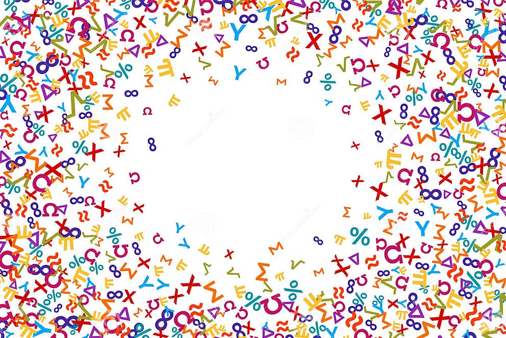 Vector Colorful Mathematics Background Element in Flat Style Stock ...