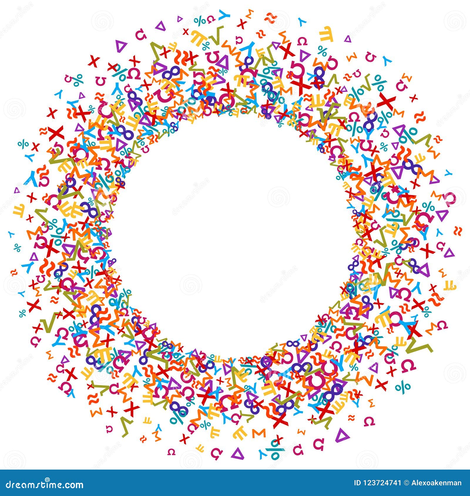 Vector Colorful Mathematics Background Element in Flat Style Stock ...