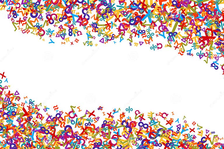 Vector Colorful Mathematics Background Element in Flat Style Stock ...