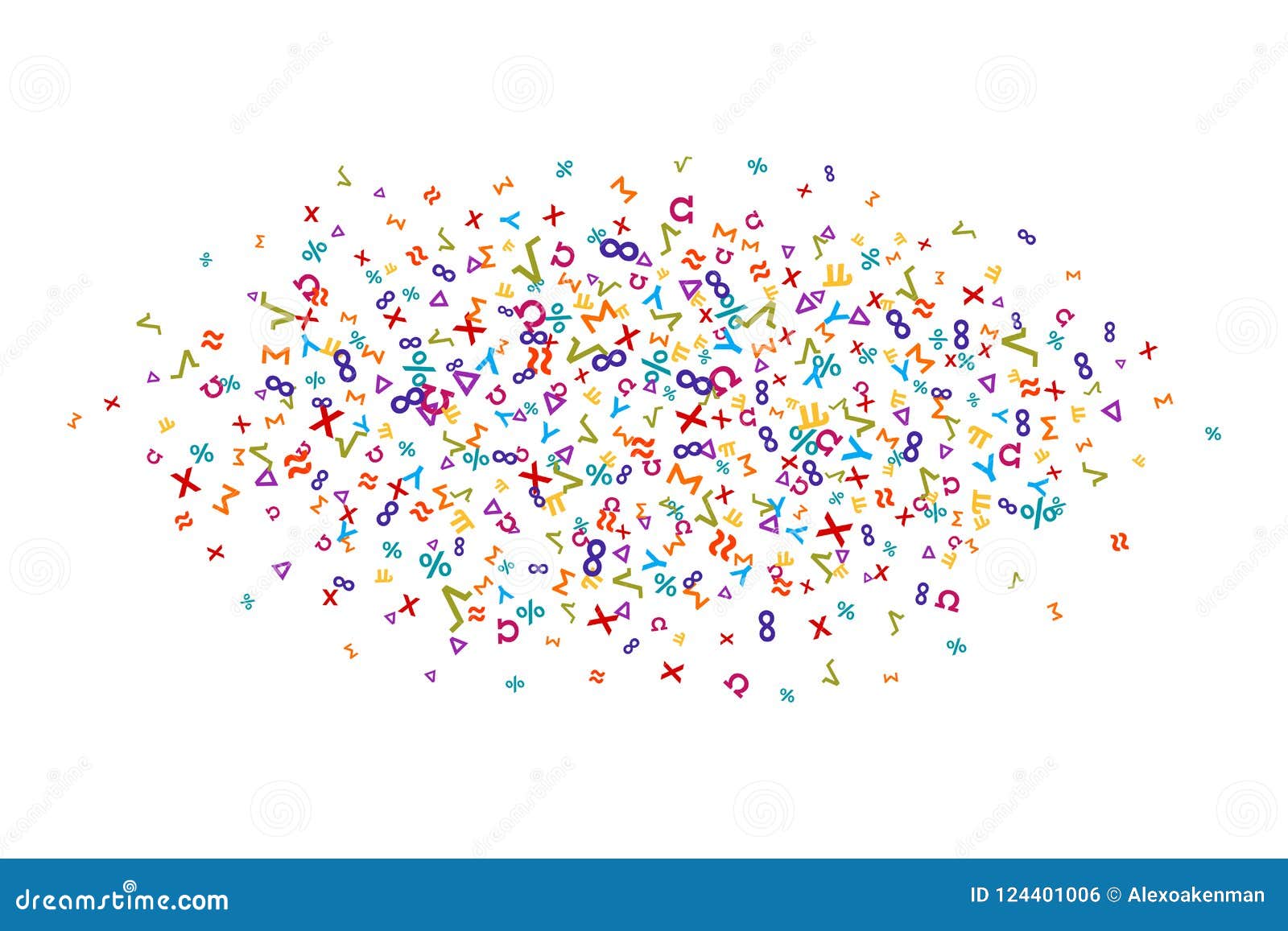 Vector Colorful Mathematics Background Element in Flat Style Stock ...