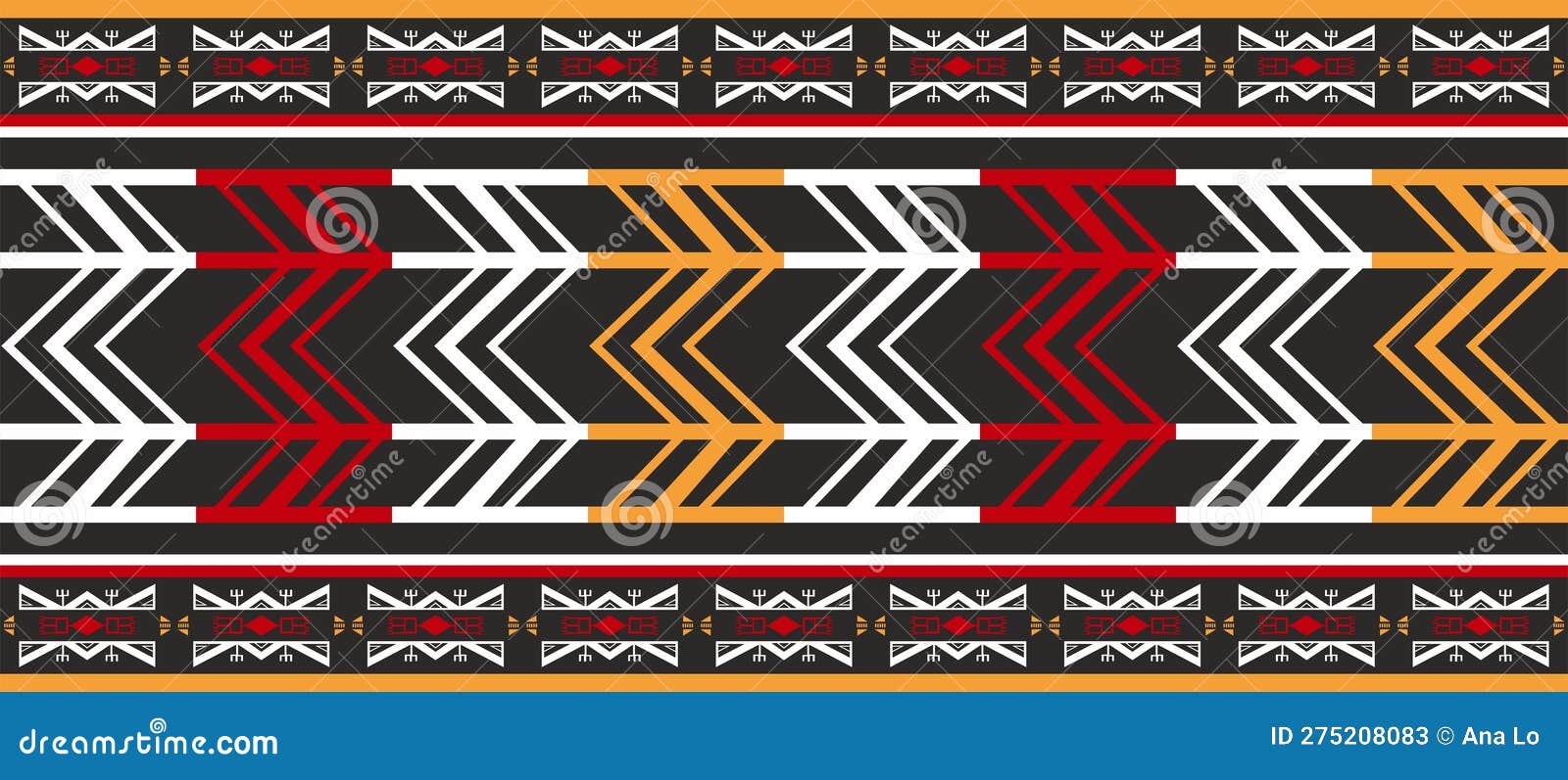 Vector Colorful Native American Seamless Pattern. Endless Aztec, Maya ...