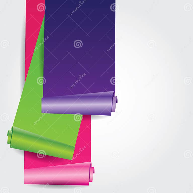 Vector colorful paper roll stock vector. Illustration of element - 33844990