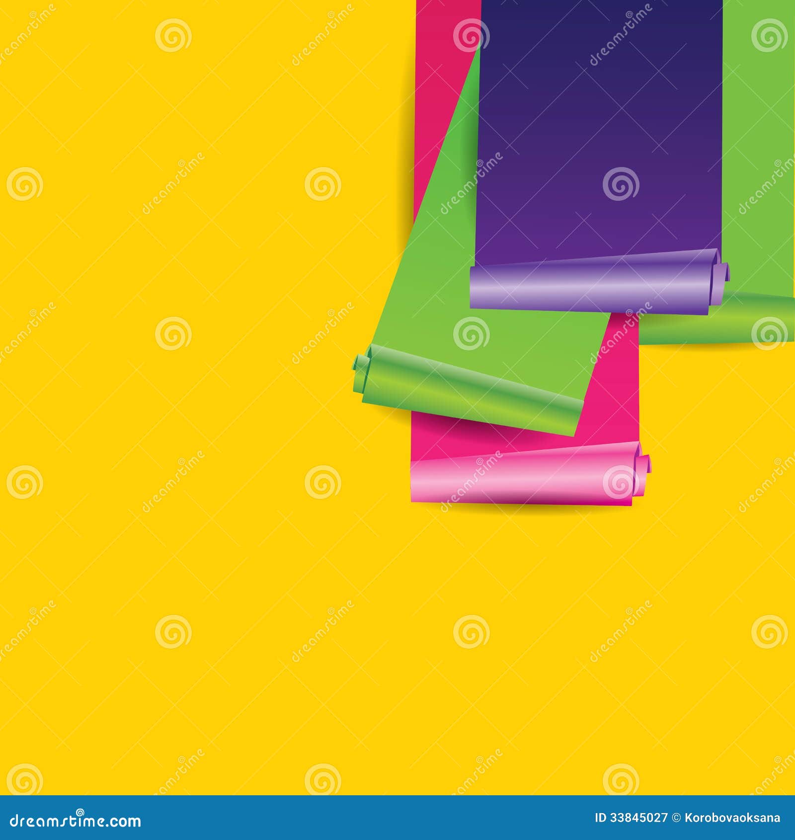 Vector colorful paper roll stock vector. Illustration of collection ...