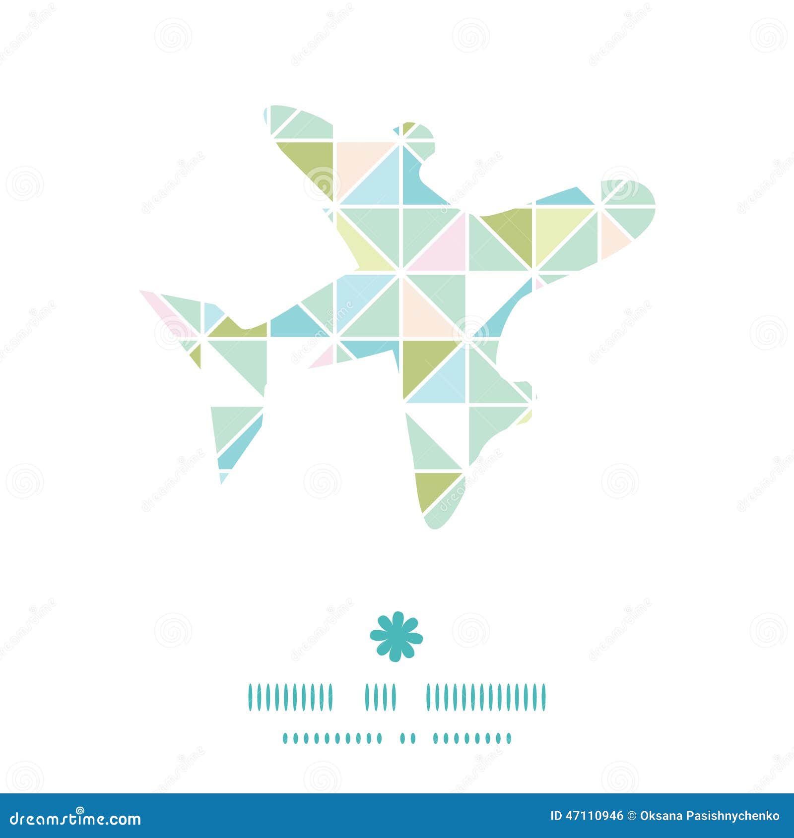 Vector Colorful Pastel Triangle Texture Airplane Stock Vector ...