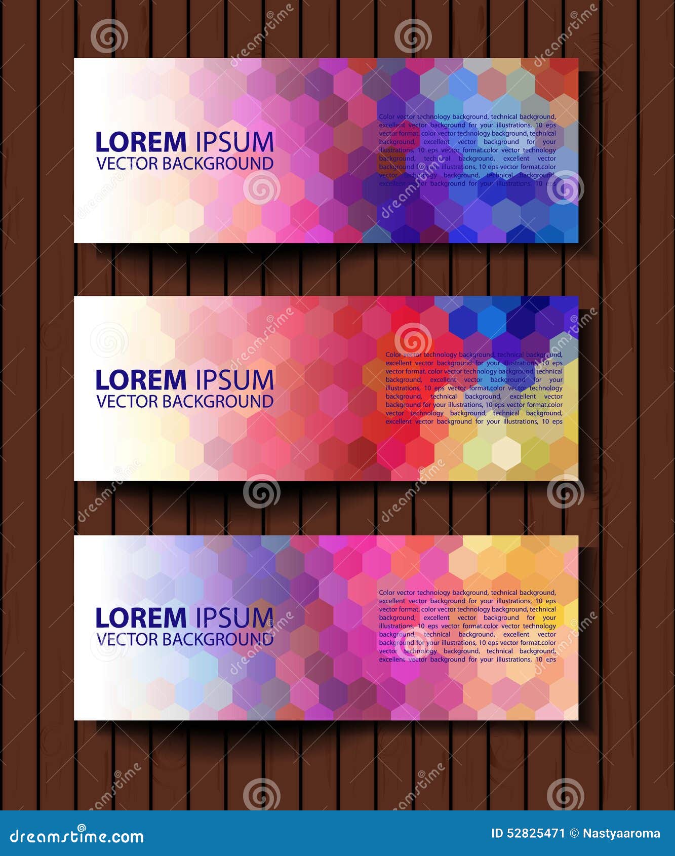 Vector Colorful Progress Banners Collection Stock Vector - Illustration ...