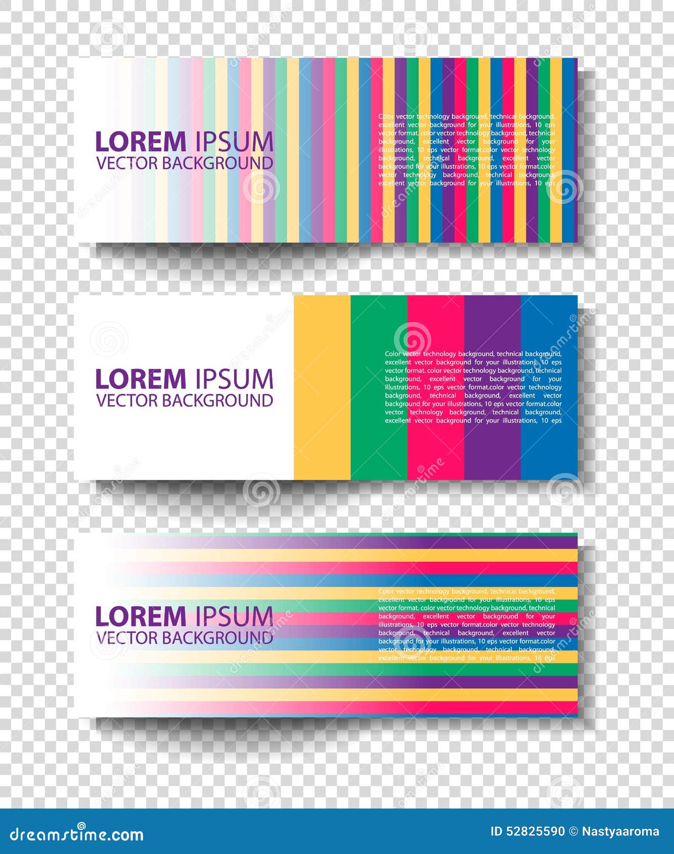 Vector Colorful Progress Banners Collection Stock Vector - Illustration ...