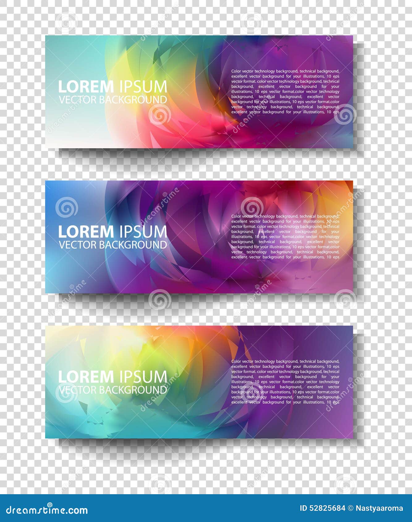 Vector Colorful Progress Banners Collection Stock Vector - Illustration ...