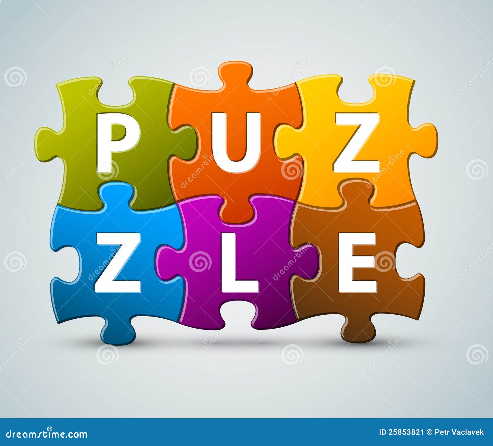 Vector Colorful Puzzle Lettering Stock Vector - Illustration of brown ...