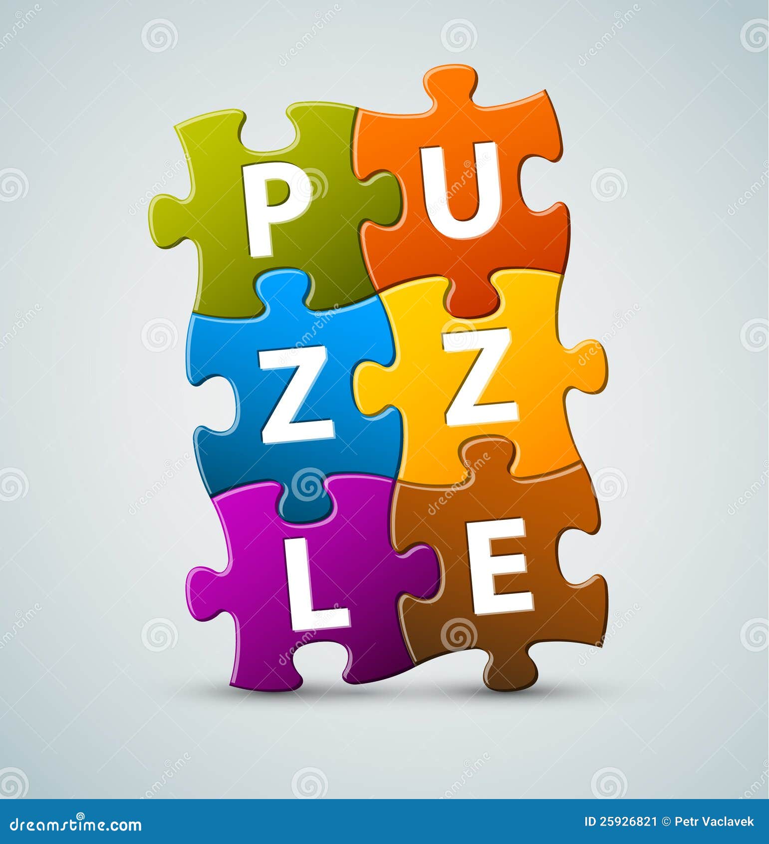 Vector Colorful Puzzle Lettering Stock Illustration - Illustration of ...