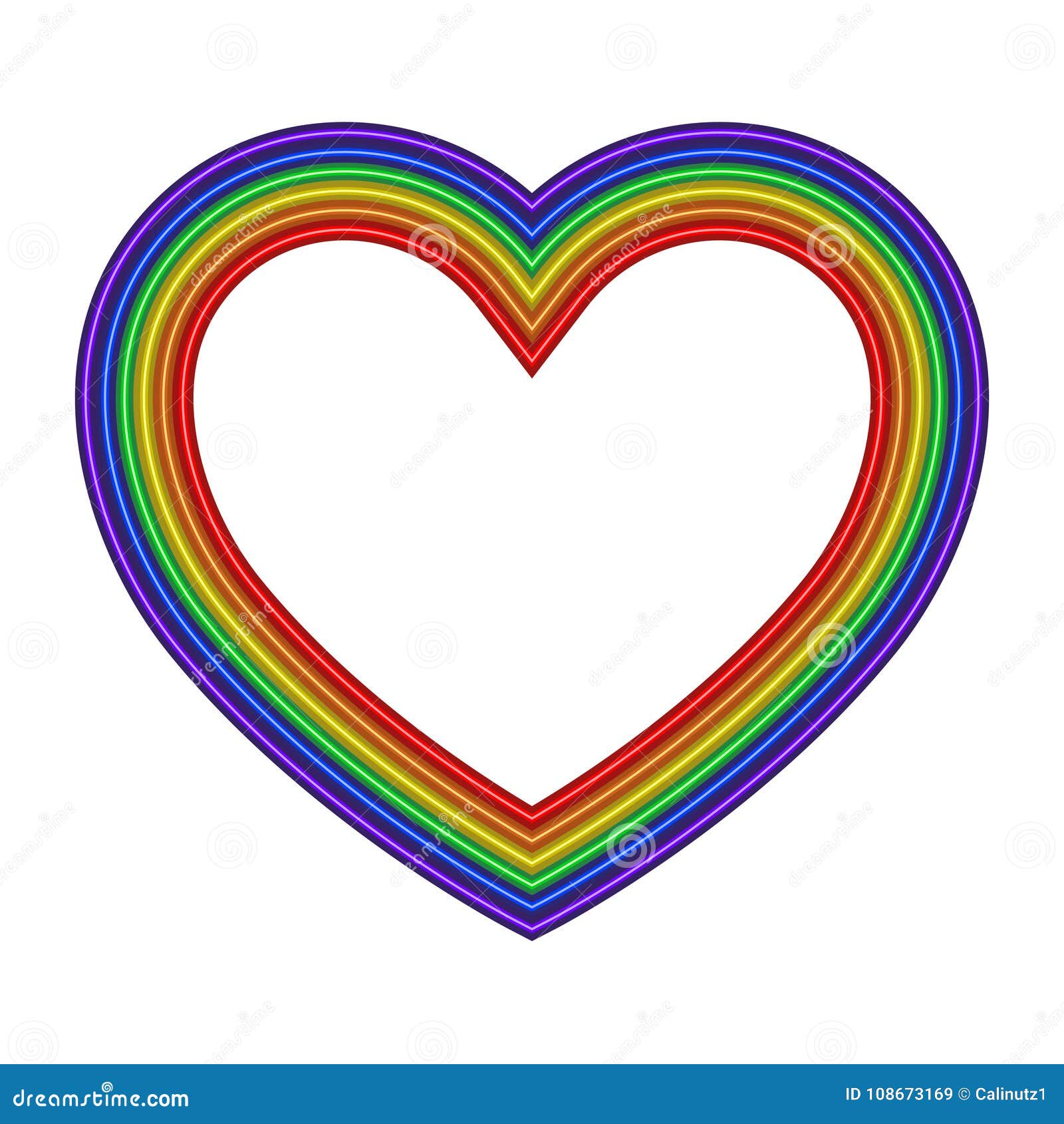 Colorful Vector Rainbow Heart Stock Vector Illustration Of Colorful