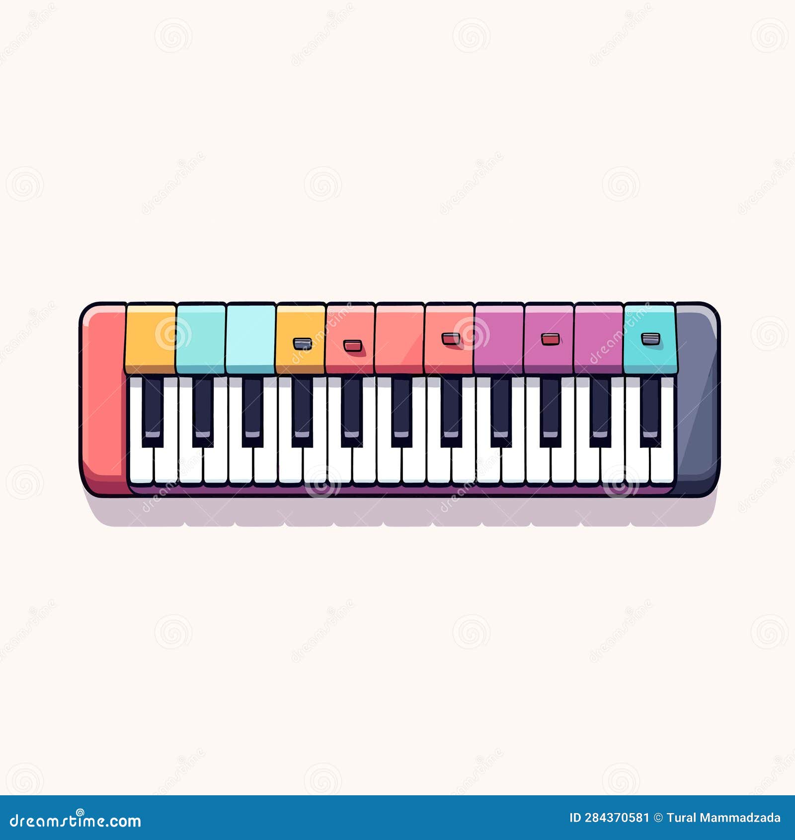 Vector of a Colorful Rainbow Keyboard with Vibrant Colors Stock Vector ...