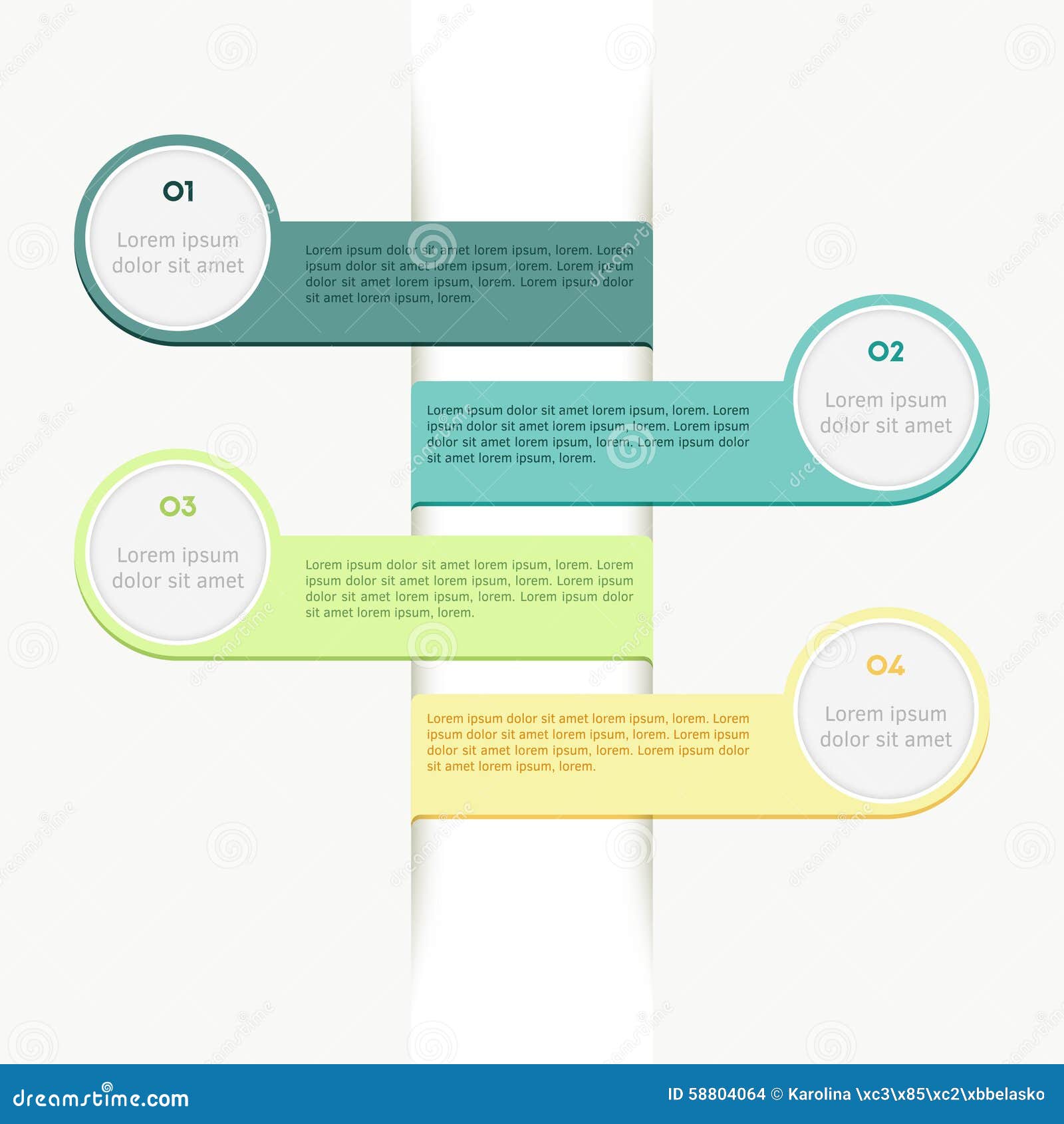 Vector Colorful Ribbon Info Graphic Stock Vector - Illustration of ...