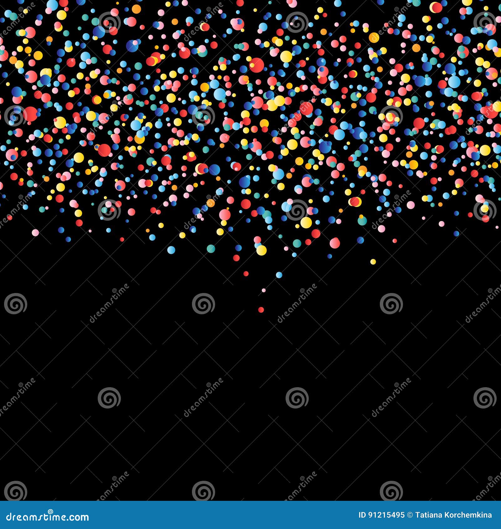 Vector Colorful Round of Confetti Splash Stock Vector - Illustration of ...