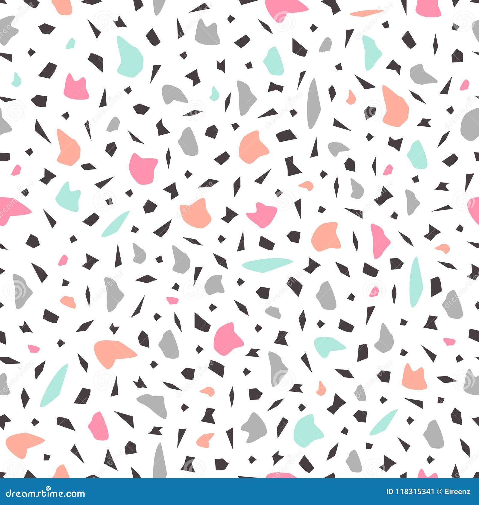 Vector Seamless Terrazzo Pattern. Background with Textured Surface ...
