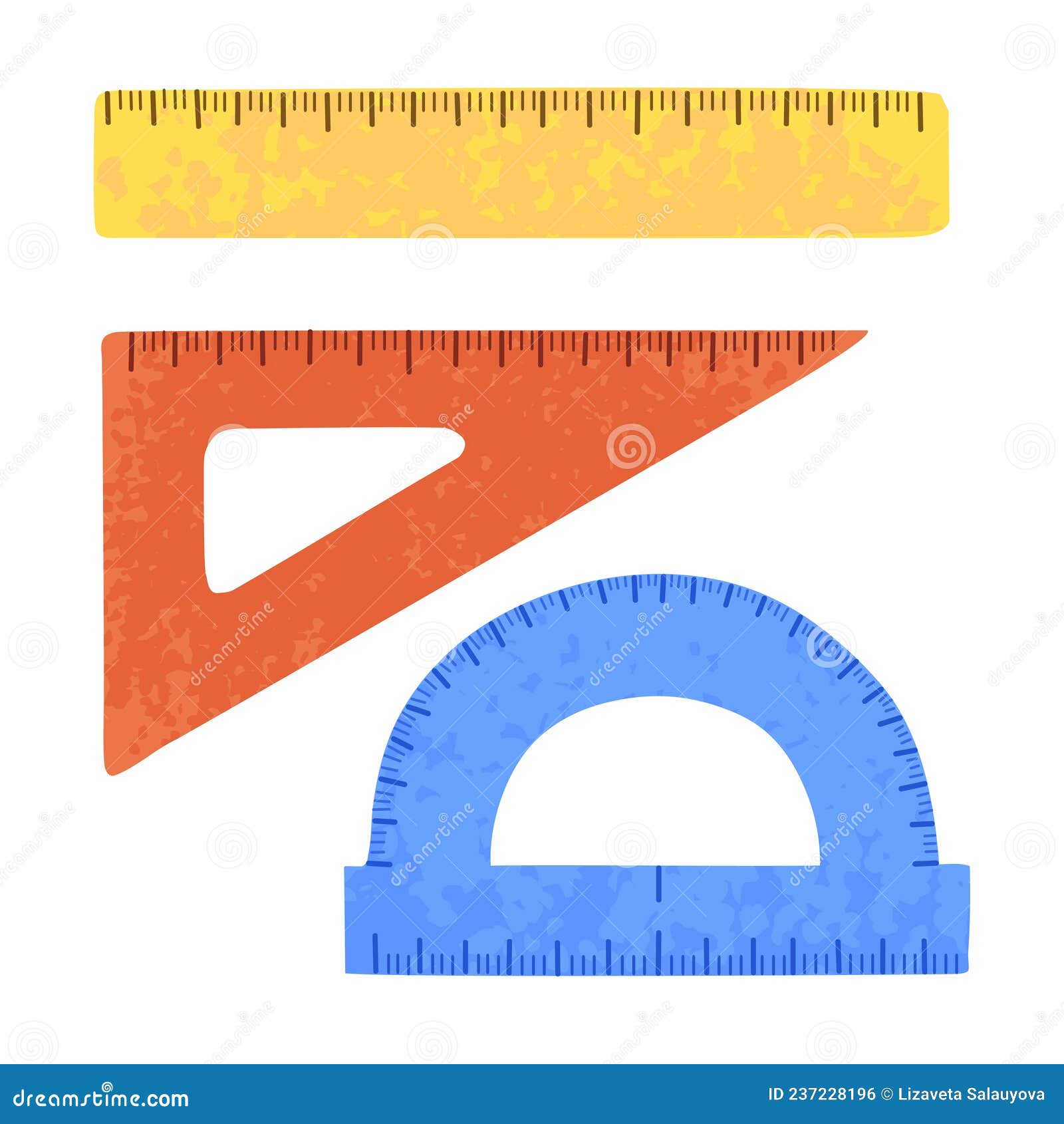 Rulers Colorful Illustration Stock Vector - Illustration of length ...