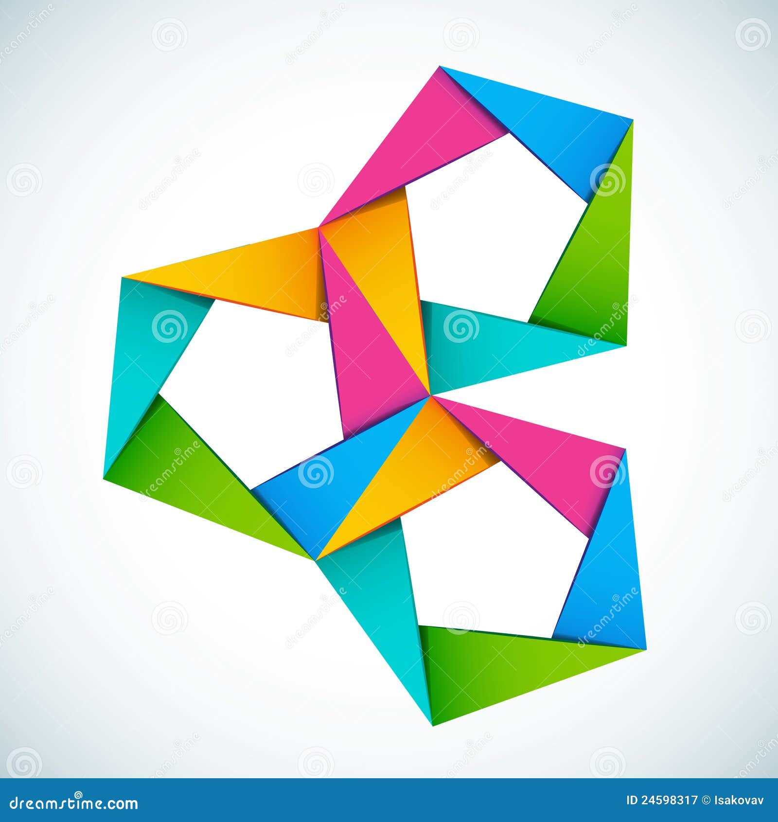 Vector Colorful Shapes Composition Stock Vector - Illustration of ...