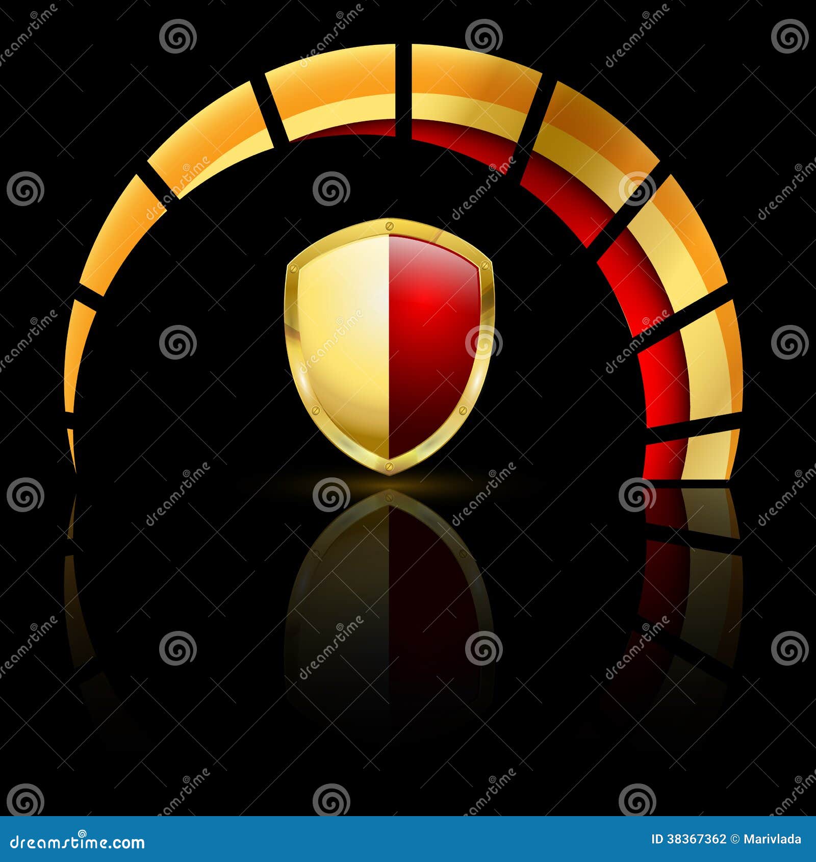 Vector Colorful Shield with Colorful Elements Stock Vector ...